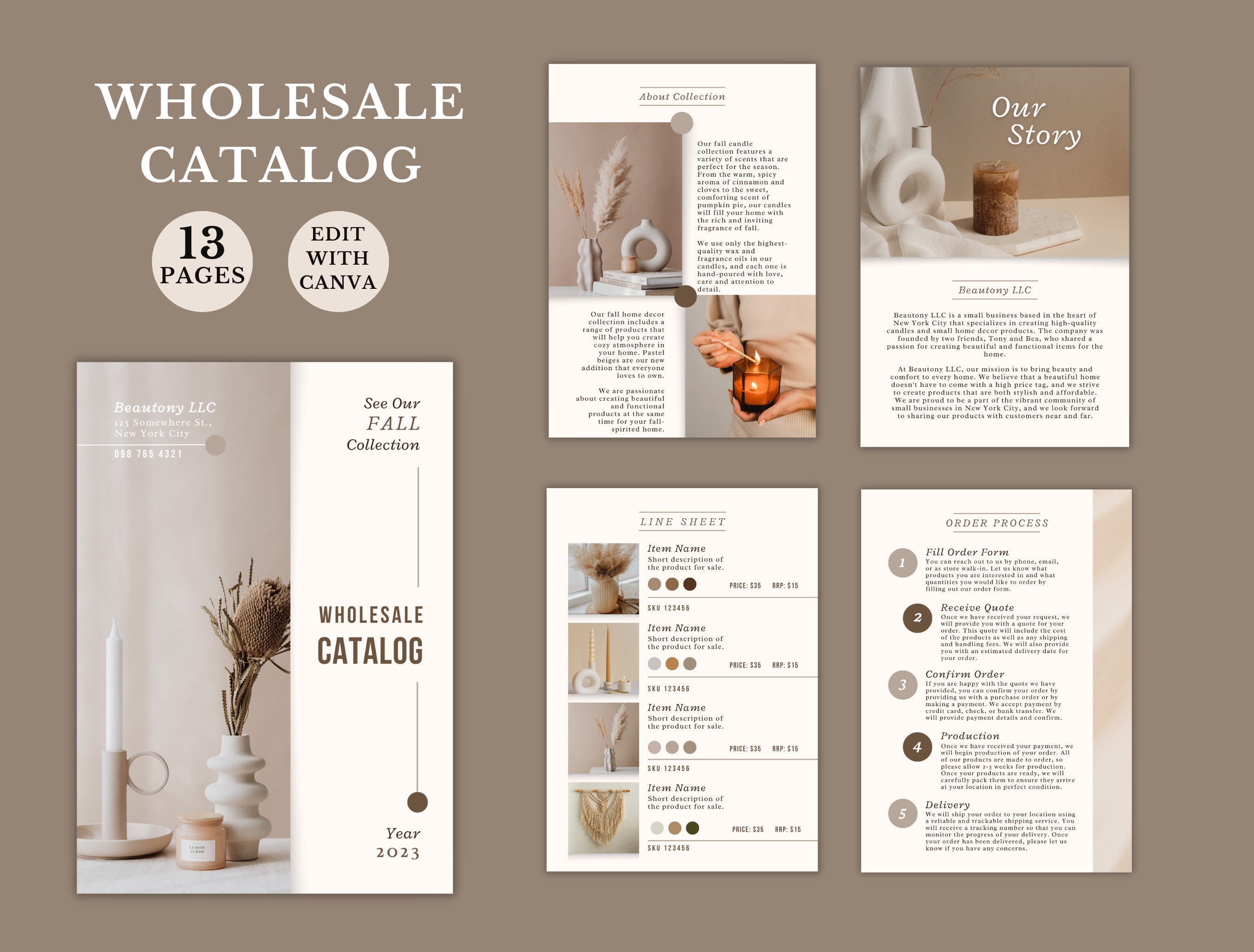 Line Sheet Template for Wholesale Catalog Linesheet Price List Template ...