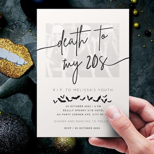 Death to Her 20s Invitation - Etsy