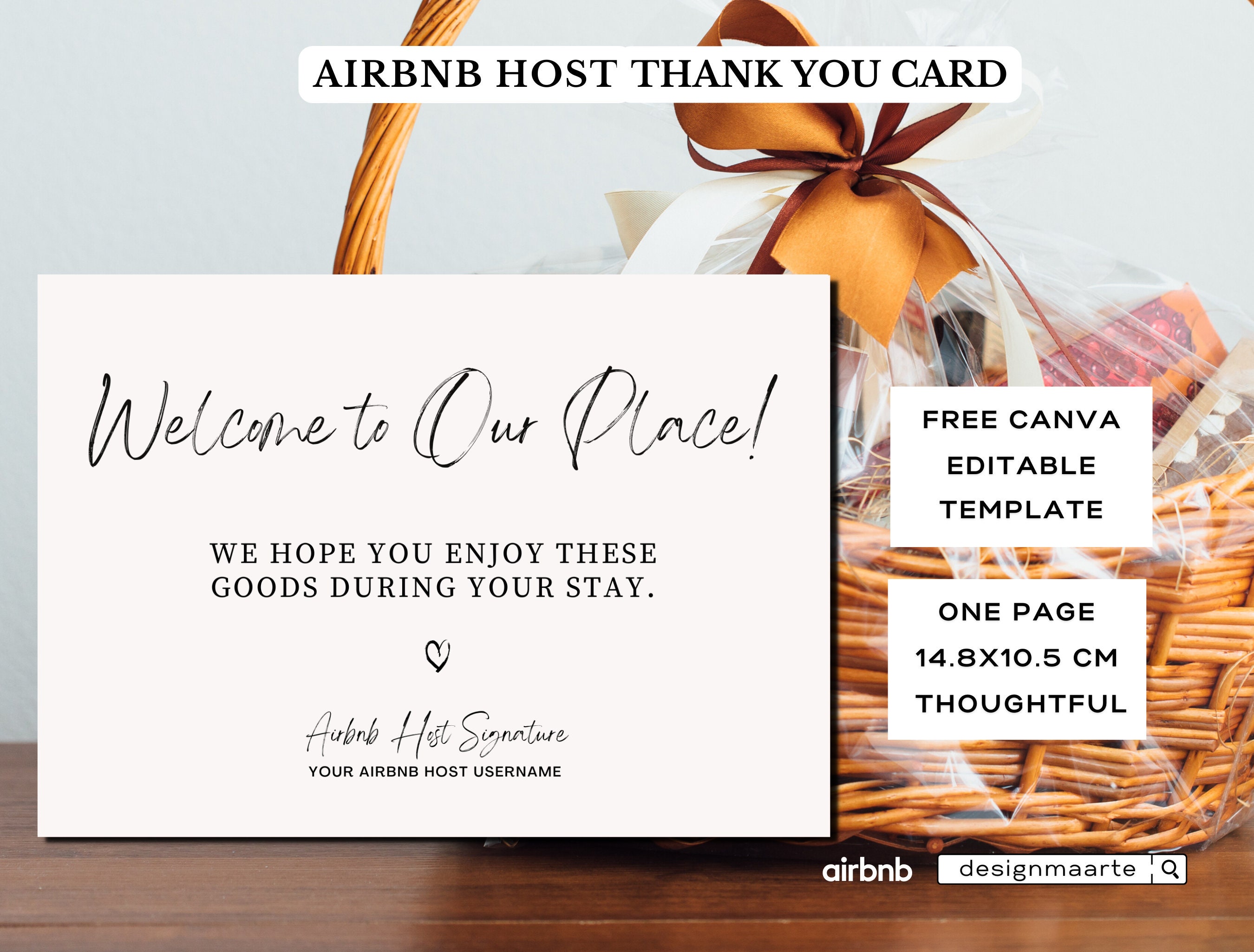 Airbnb Gift Basket Card Airbnb Host Kitchen Food Treats Wine Welcome ...