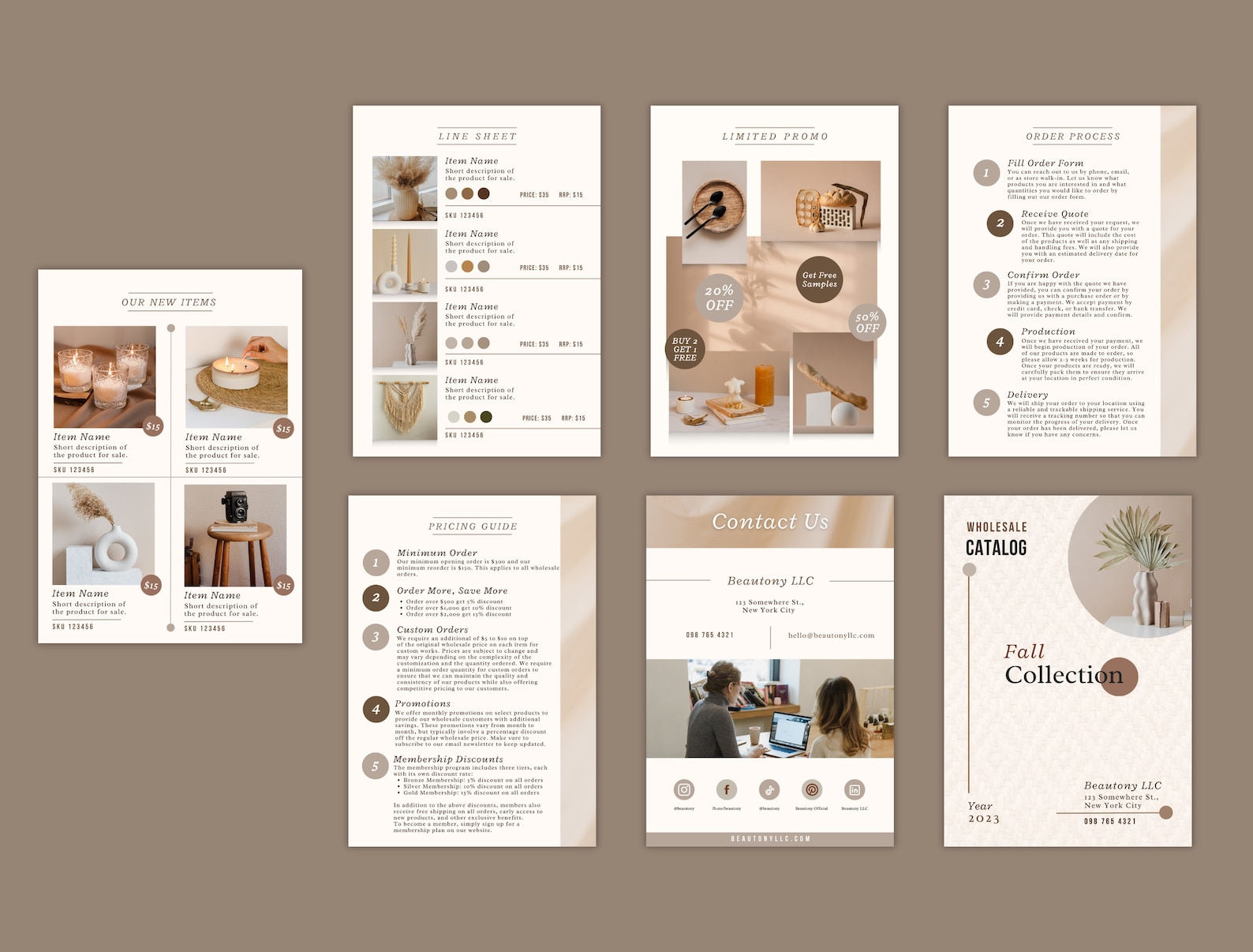Line Sheet Template for Wholesale Catalog Linesheet Price List Template ...