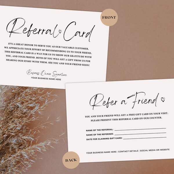 Referral Card - Etsy
