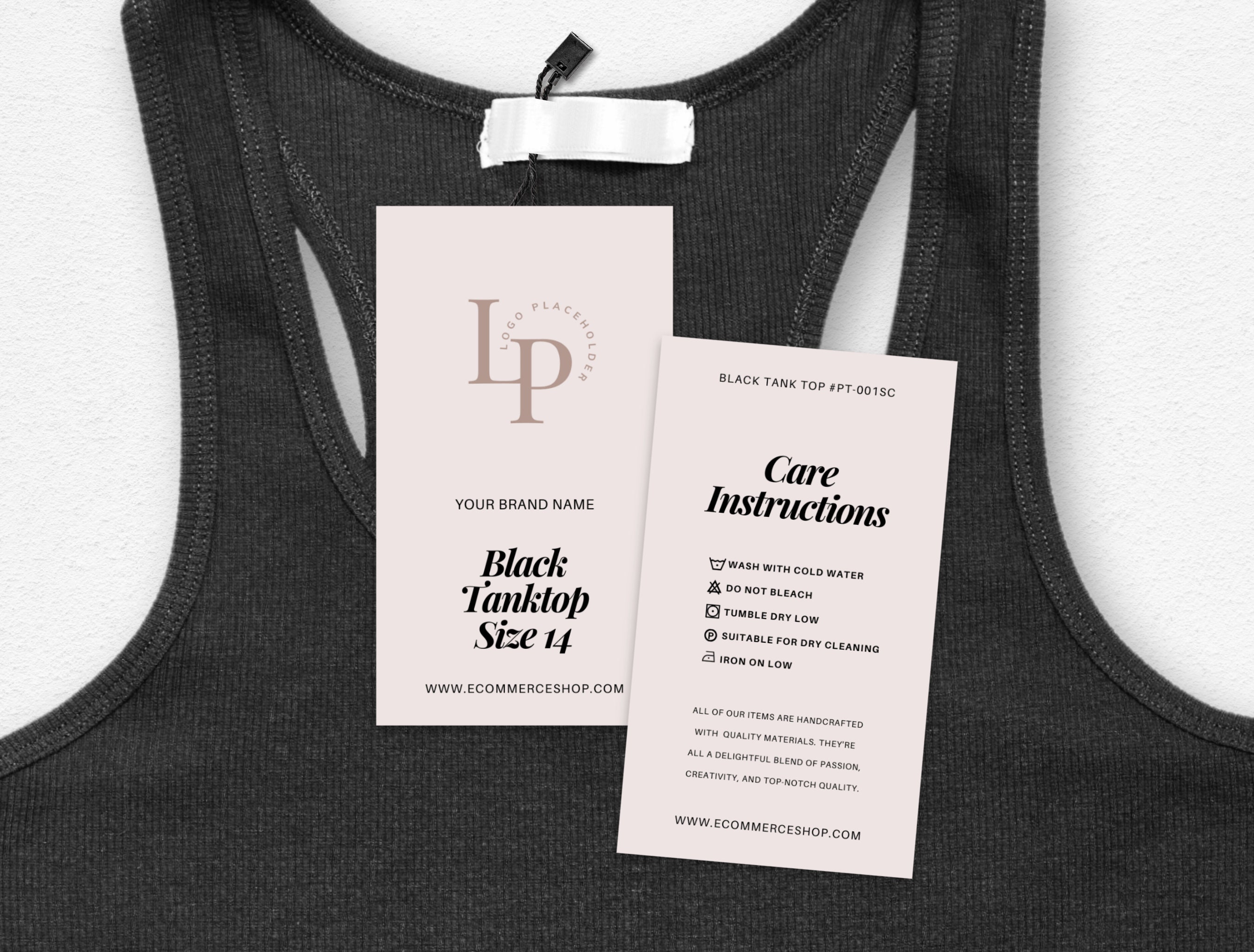 Editable Hanging Price Tags Template | Printable Garment Boutique Label ...