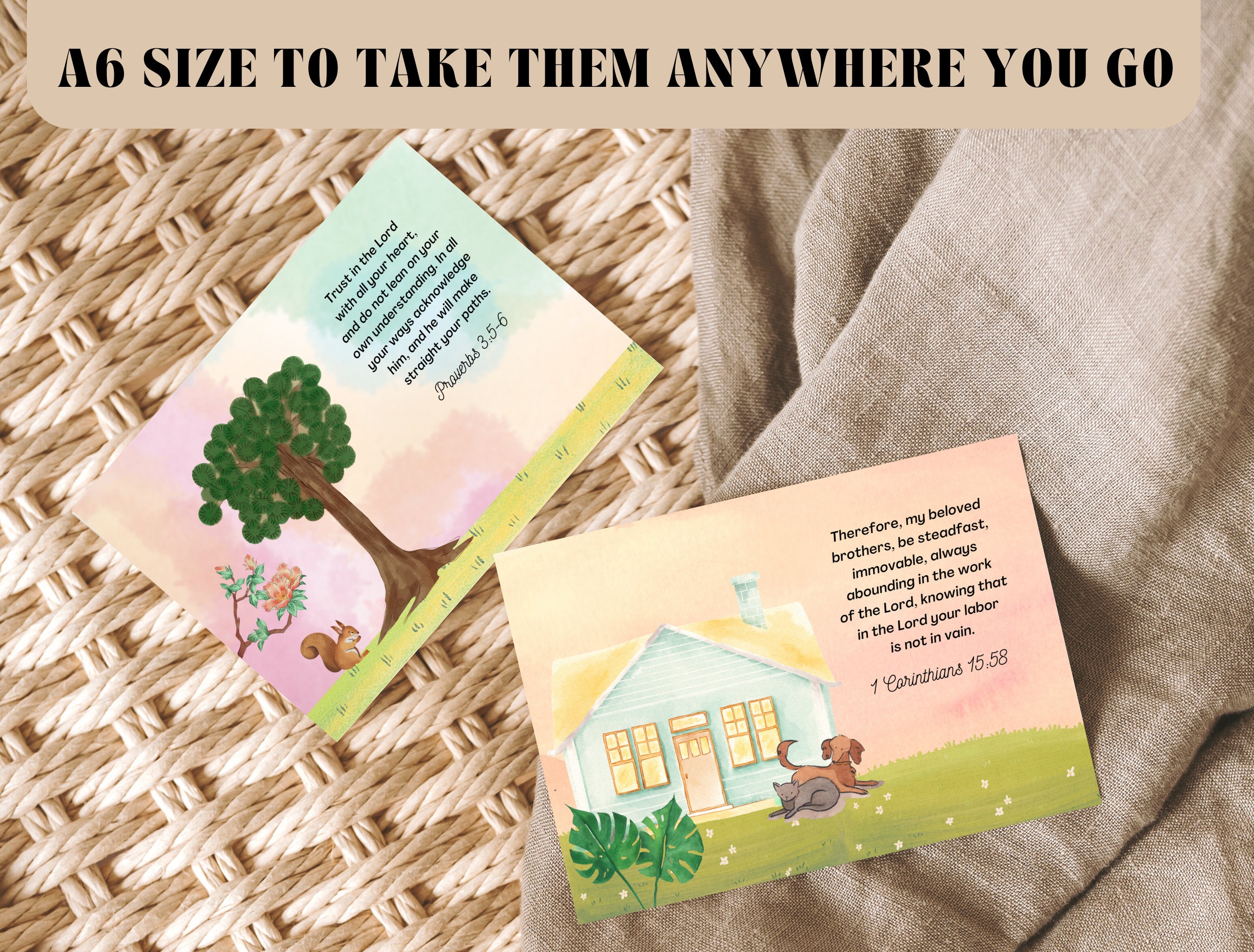 Editable Scripture Cards Bible Verse Affirmation Cards Mental Health ...