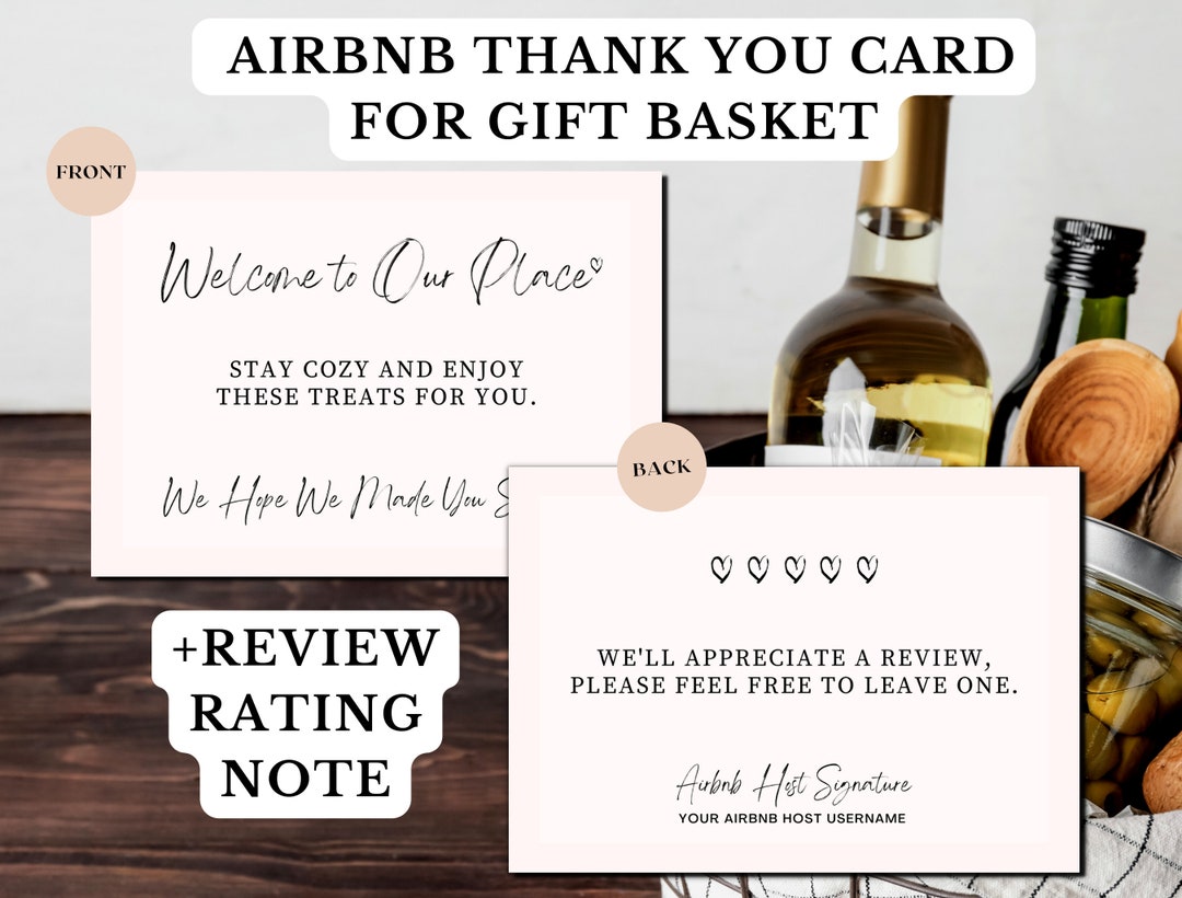 Airbnb Gift Basket Card Airbnb Host Kitchen Food Treats Wine Welcome ...