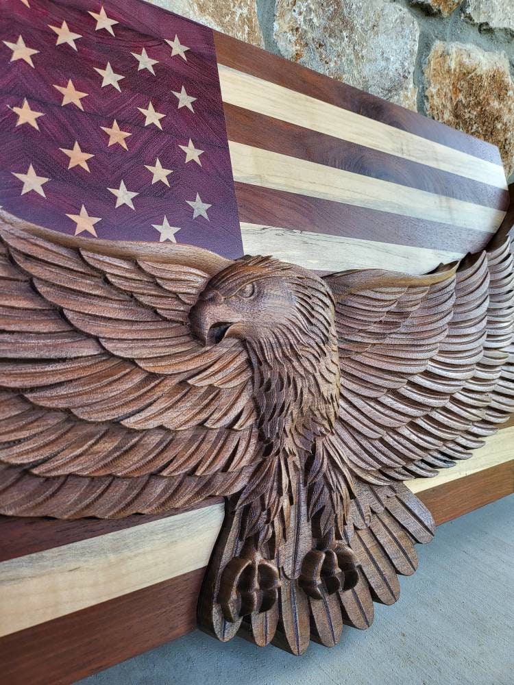American Flag and Bald Eagle - Etsy