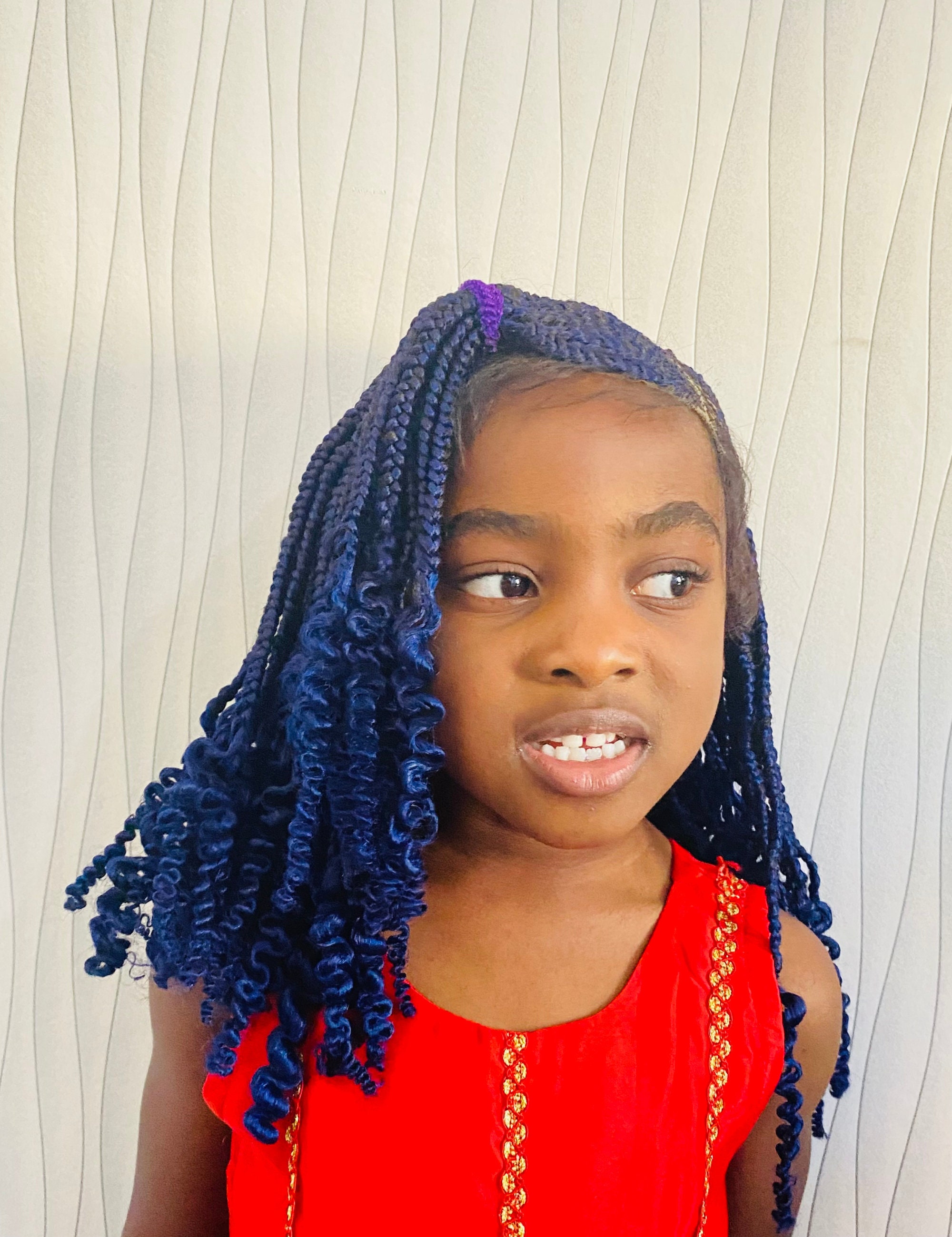 Conrow Box Braid Lace Front Wig for Girls Kanekalon Braids - Etsy