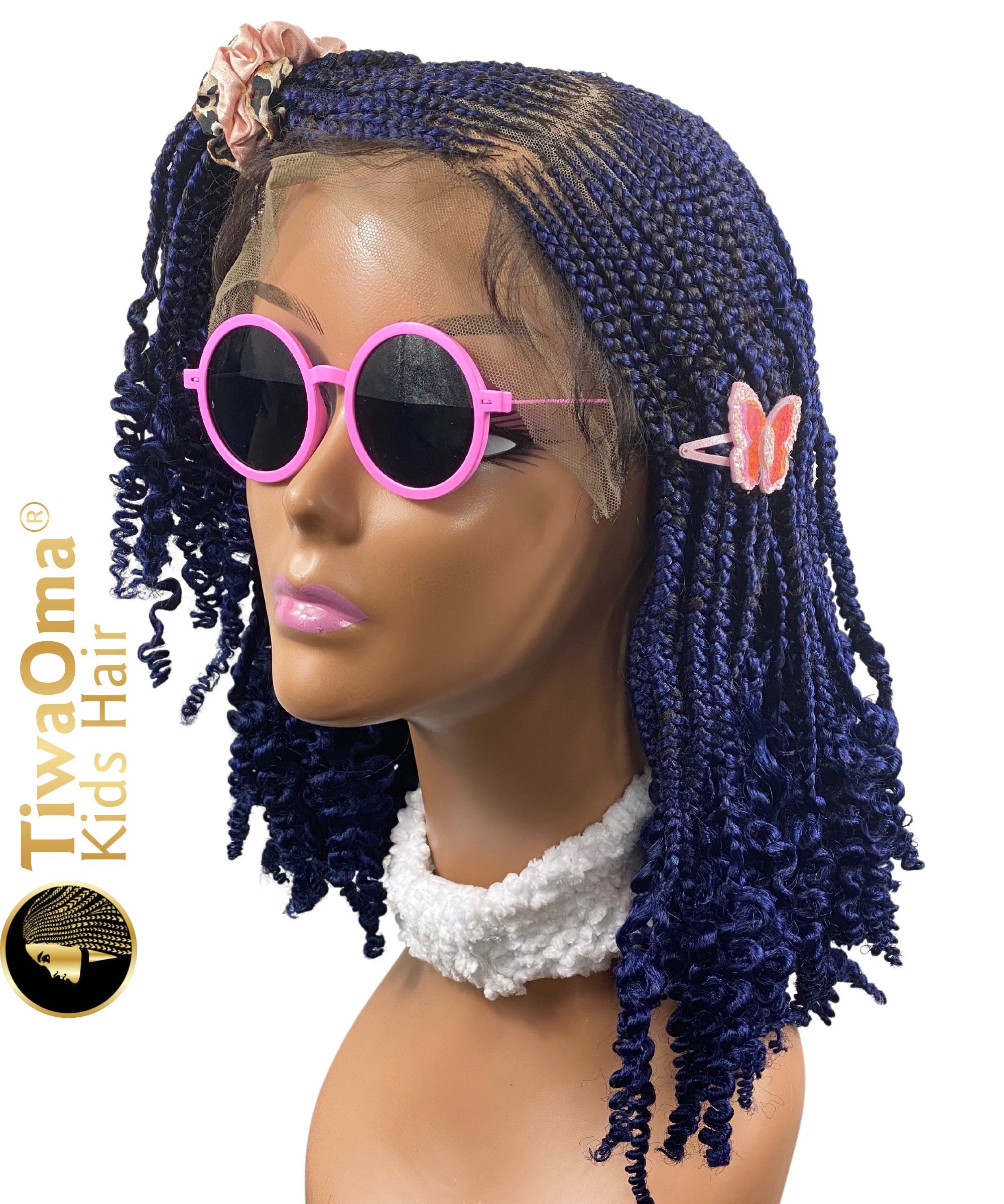Conrow Box Braid Lace Front Wig for Girls Kanekalon Braids - Etsy