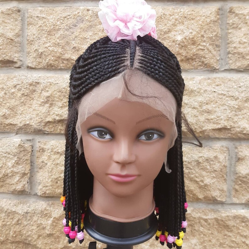 Children Two Step Frontal Braided Wig, Comfortable Cornrow Braid Wig ...