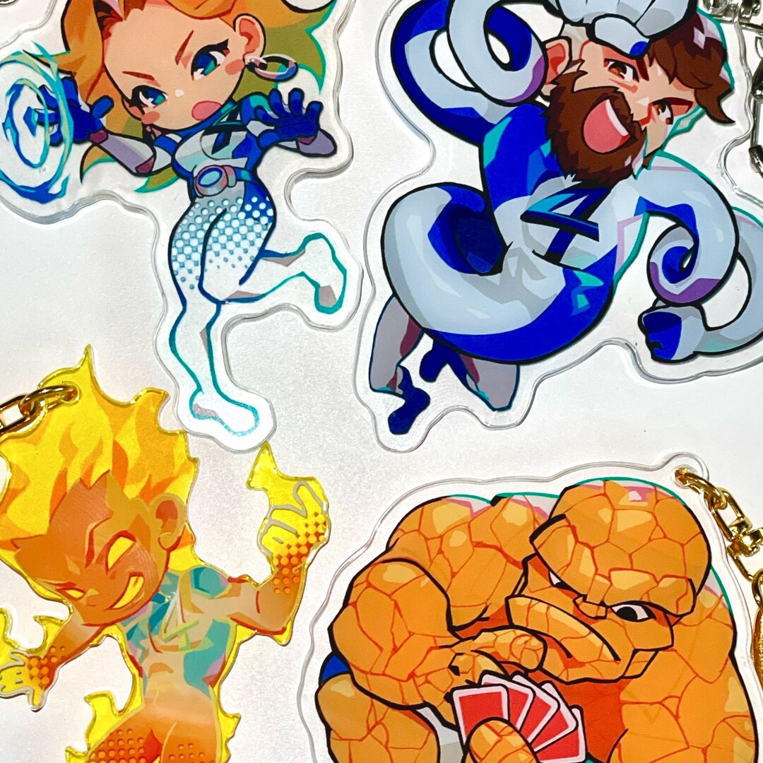 Four Superhero Keychains - Etsy