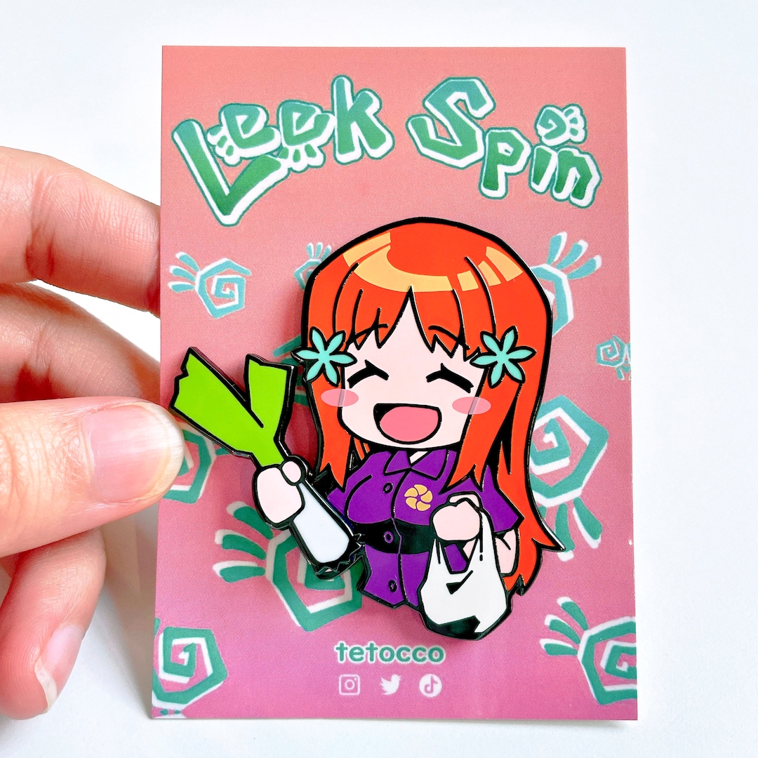 Leek Spin Rotating Enamel Pin - Etsy