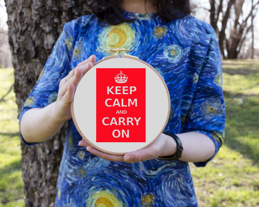 Keep Calm and Carry On, Sign Pattern, Easy Custom Cross Stitch ...