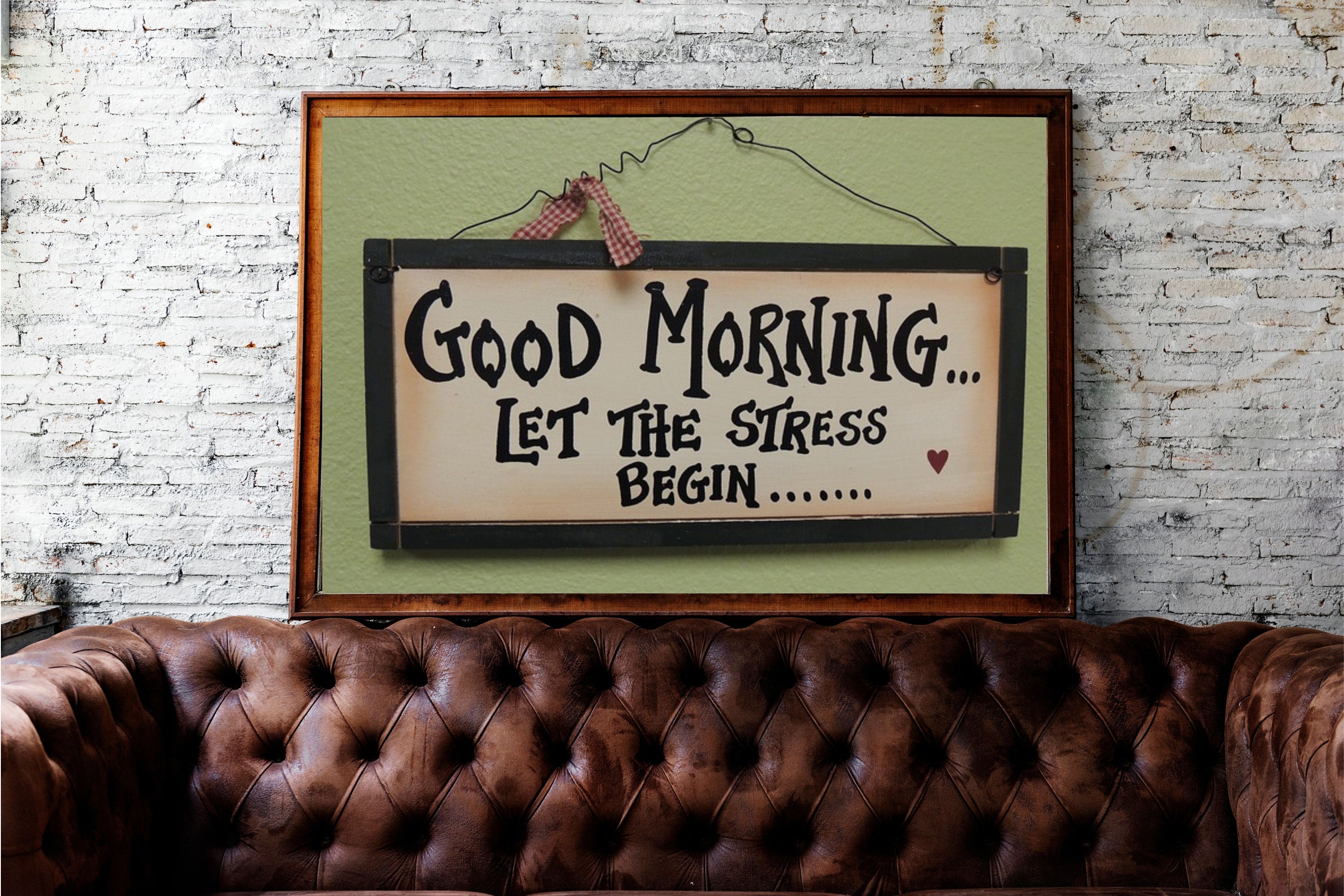 Custom Cross Stitch good Morning Let the Stress Begin Sign, Digital PDF ...