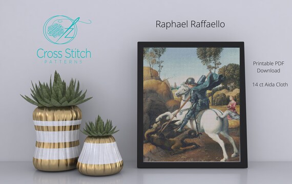 Custom Cross Stitch Pattern. Saint George and the Dragon by - Etsy