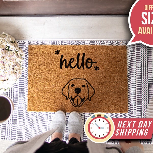 Welcome Mat Dog - Etsy