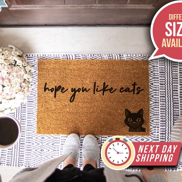 Cat Door Mat - Etsy