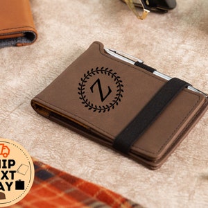 Engraved Leather Notepad, Business Notepad With Pen, Personalized ...