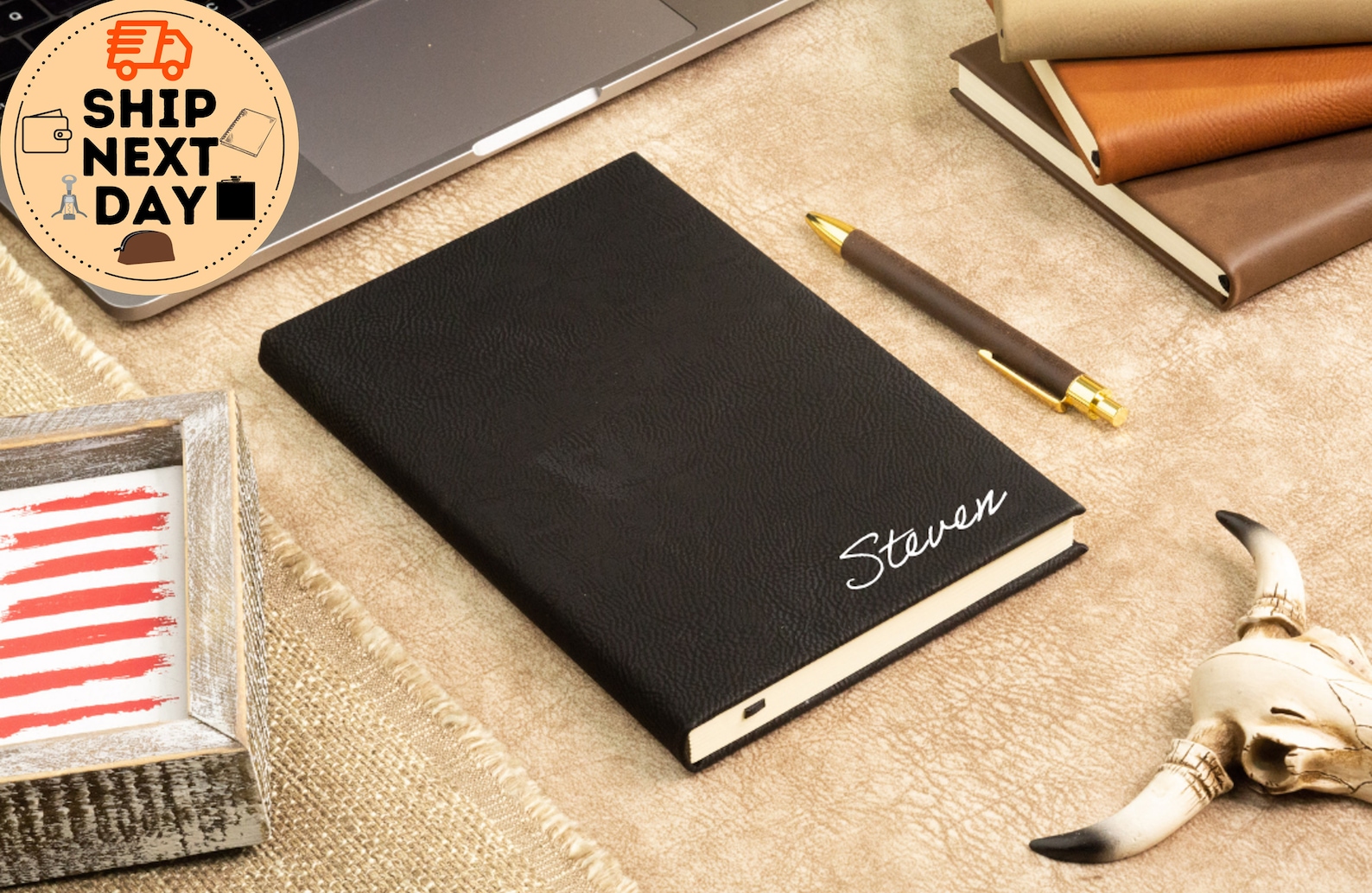 Custom Journal Engraved Leather Journal Personalized - Etsy