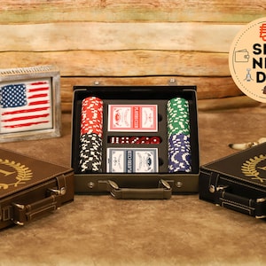Engraved Poker Set, Groomsmen Gifts, Gift for Him, Gifts for Men ...