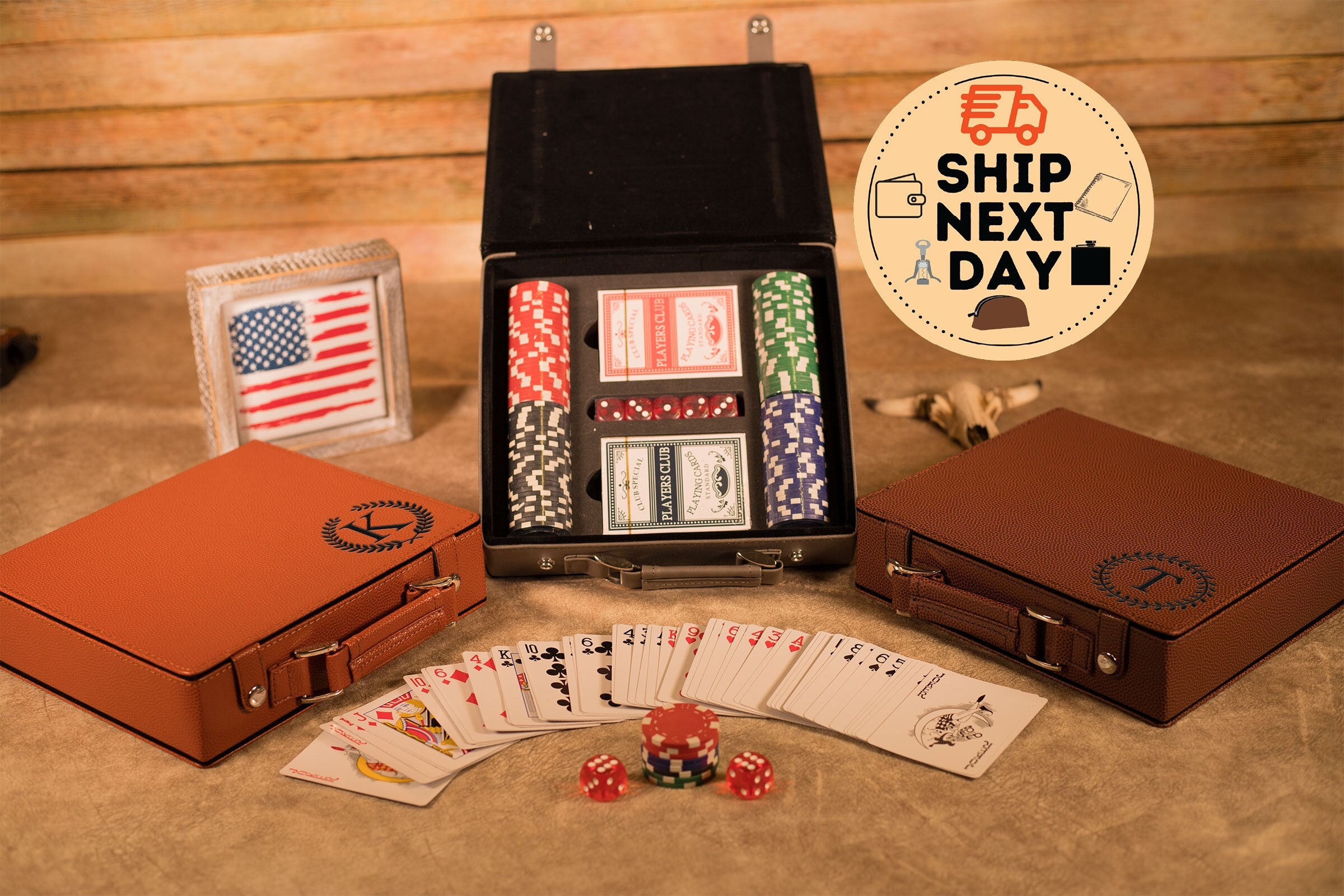 Engraved Poker Set, Groomsmen Gifts, Gift for Him, Gifts for Men ...