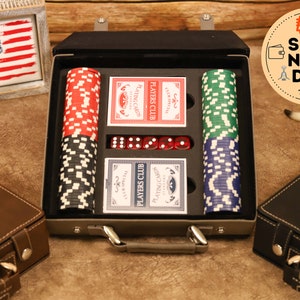 Engraved Poker Set, Groomsmen Gifts, Gift for Him, Gifts for Men ...