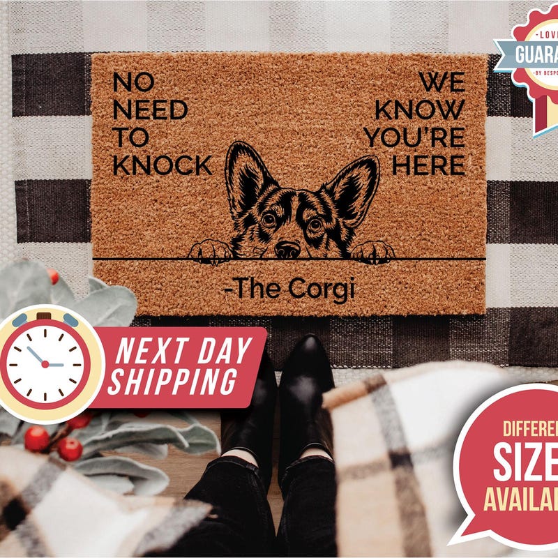 Front Door Decor Corgi - Etsy