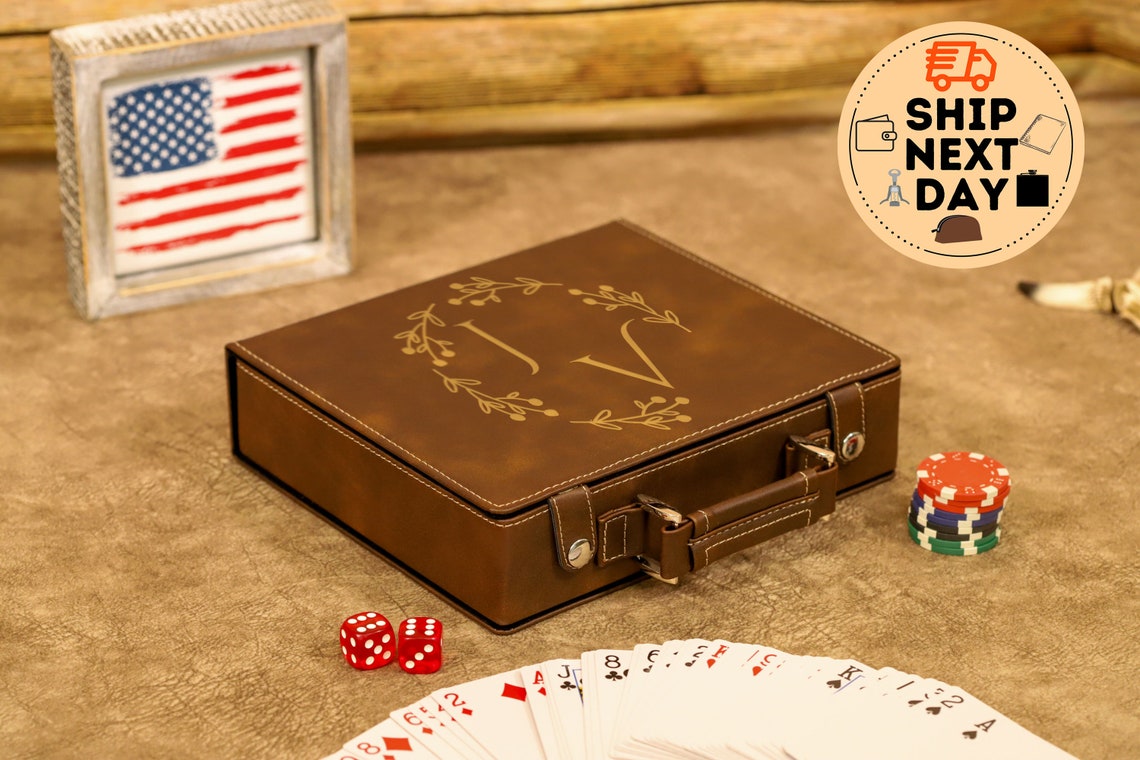 Engraved Poker Set, Groomsmen Gifts, Gift for Him, Gifts for Men ...
