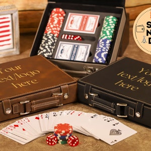 Engraved Poker Set, Groomsmen Gifts, Gift for Him, Gifts for Men ...
