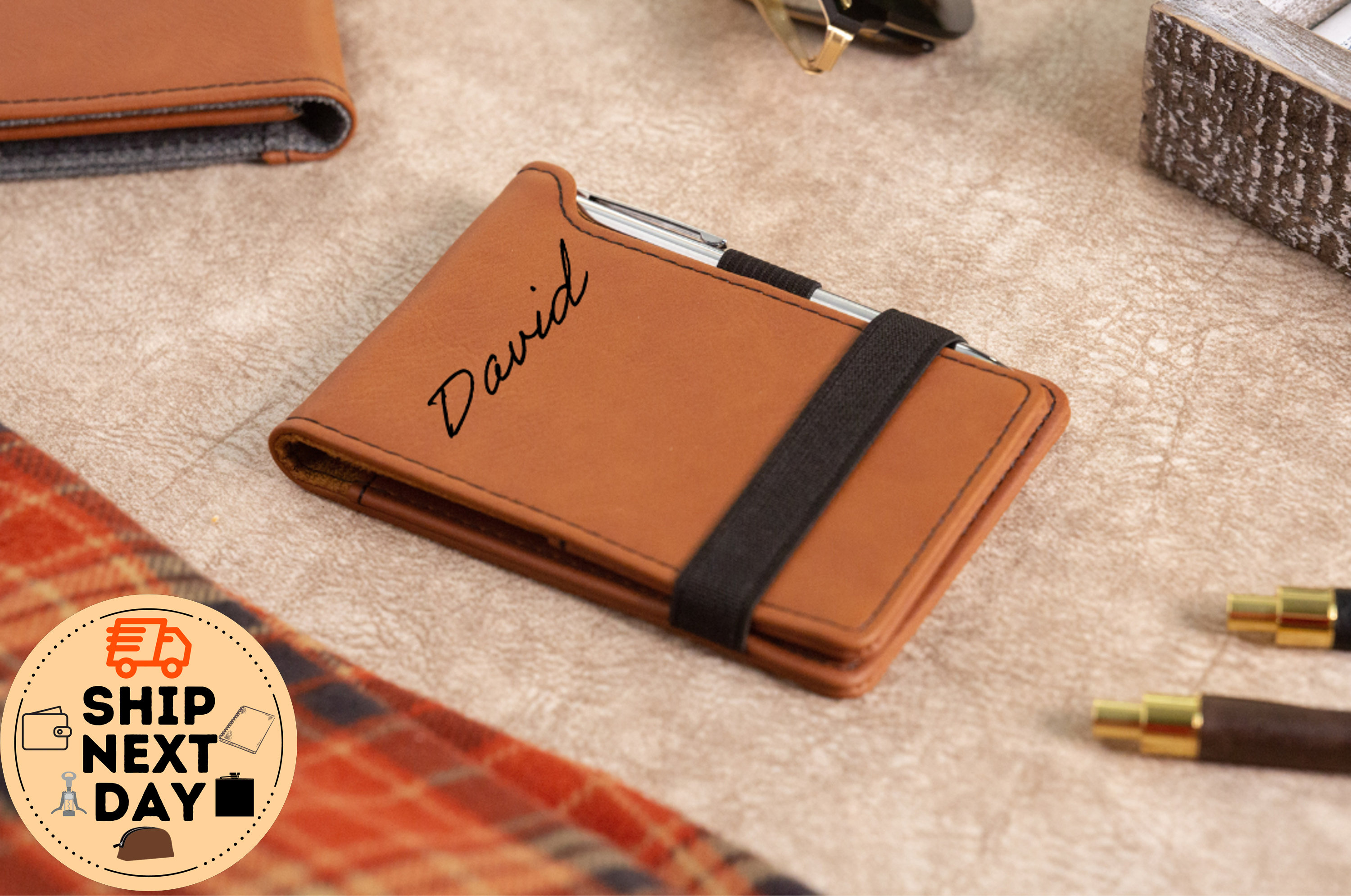 Engraved Leather Notepad Business Notepad With Pen - Etsy