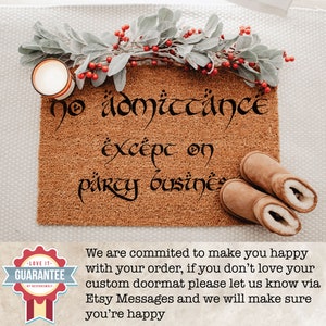 Doormat No Admittance Except on Party Business, Welcome Doormat, Nerdy ...