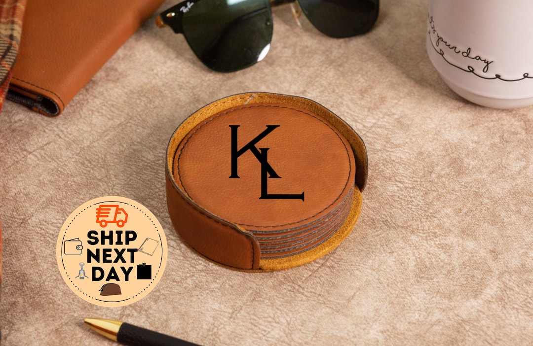 Custom Coaster Set, 6 Piece Coaster Set , Personalized Coaster Gift ...