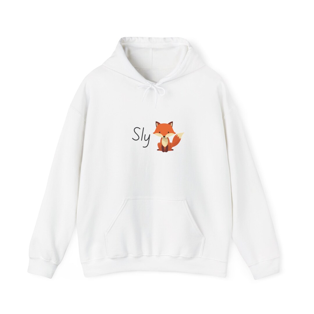 Stylish Sly Fox Hoodie Funny Animal Saying Unisex Sweatshirt Cozy ...
