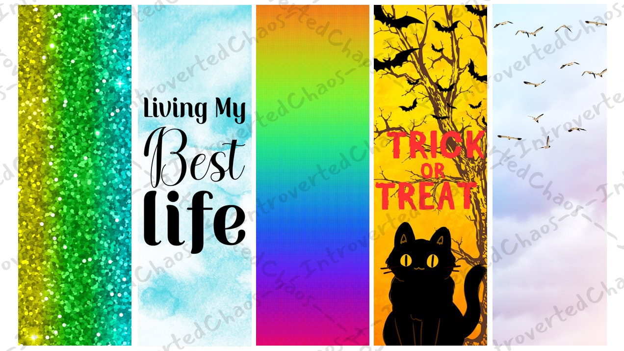 40+ Printable Digital Bookmarks | Pngs | ZIP File - Etsy