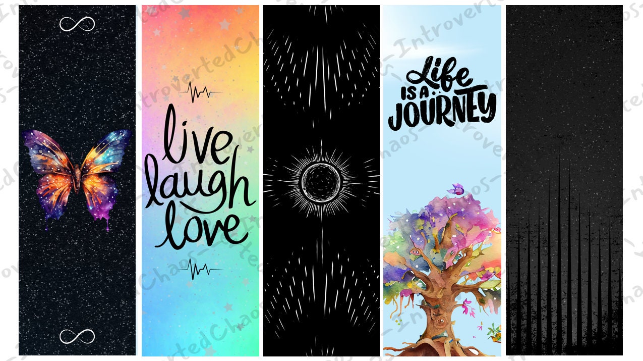 40+ Printable Digital Bookmarks | Pngs | ZIP File - Etsy
