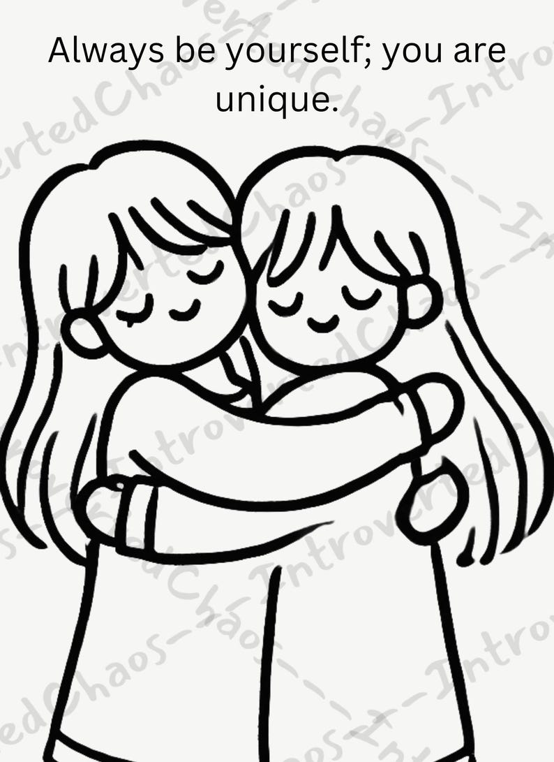 Digital Self-love Inspirational Coloring Book for Girls | Printable ...