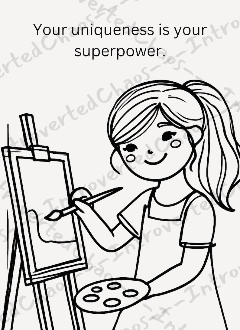 Self-love Coloring Book for Girls | Inspirational PNG & PDF (digital ...