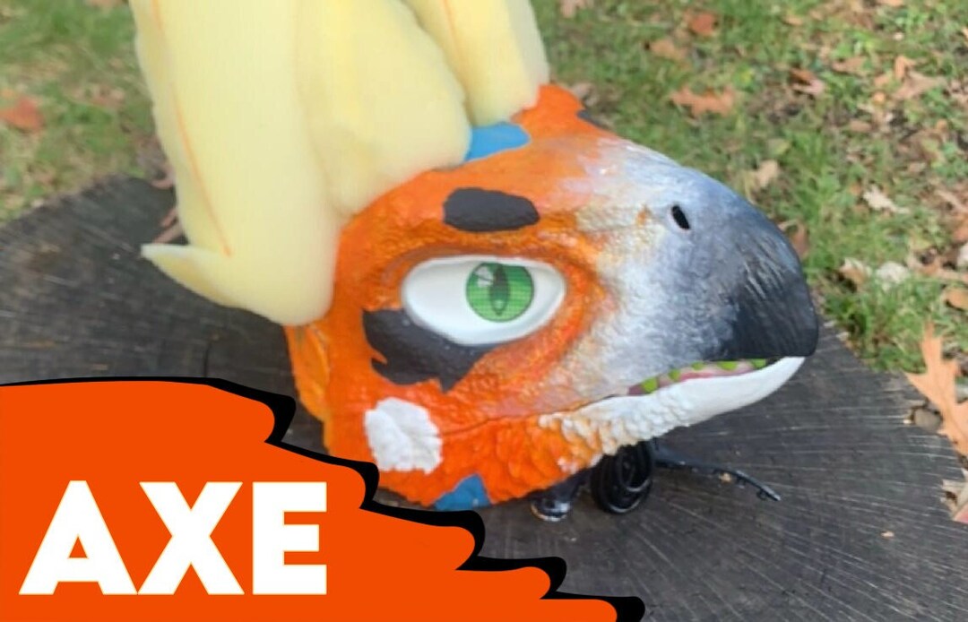Axe /+\ Pre-made Dino-mask! - Etsy
