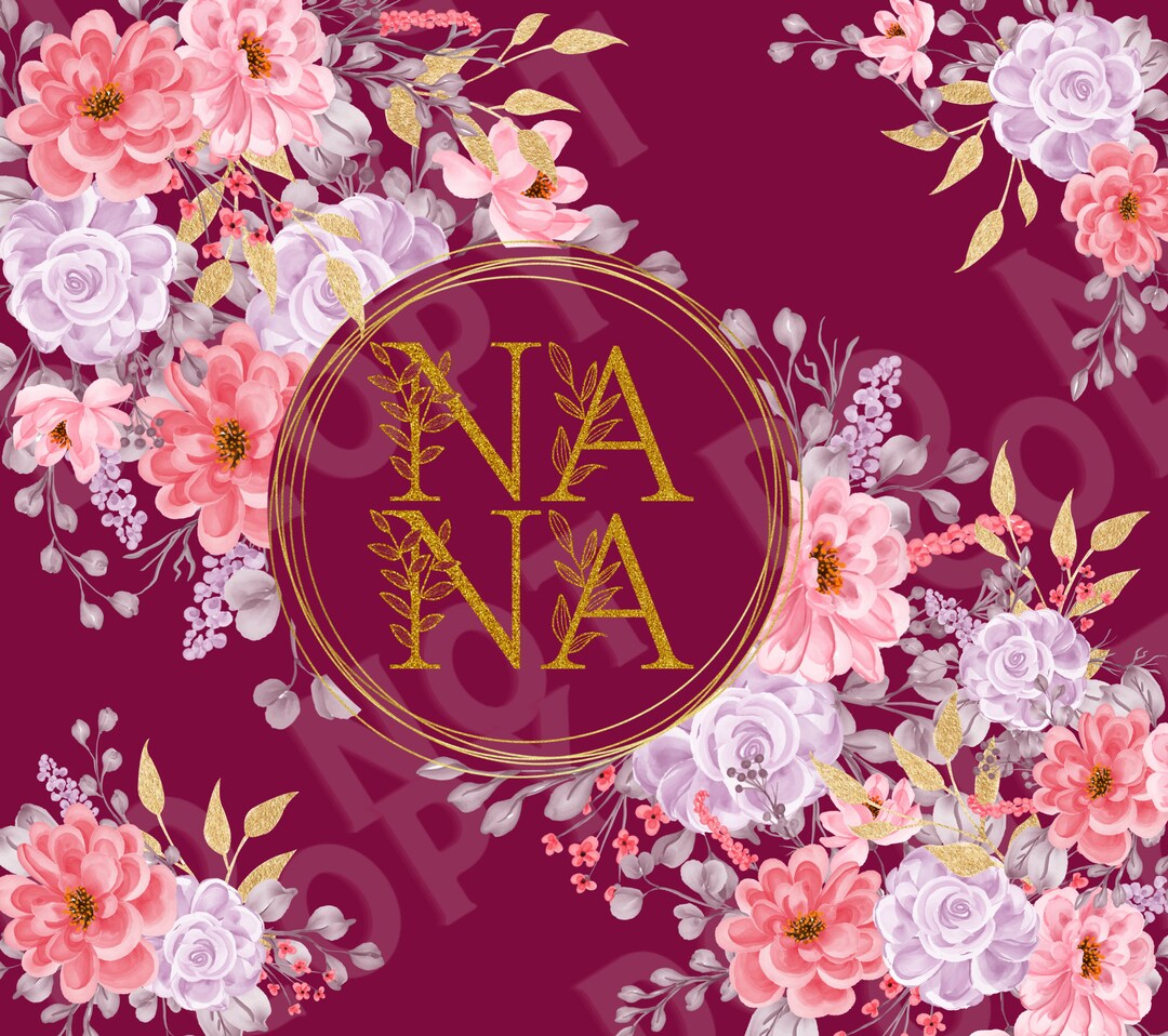 Sublimation Print - NANA - Maroon - Etsy