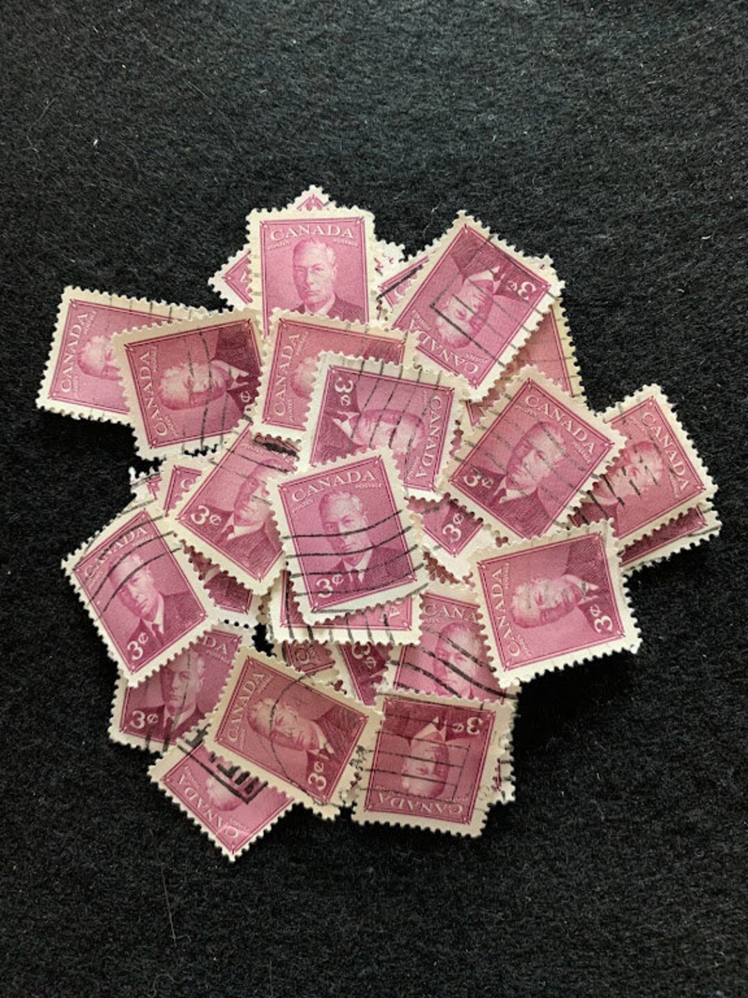 50 George VI Stamps Rose Violet, 50 Stamps Lot (T46) - Etsy