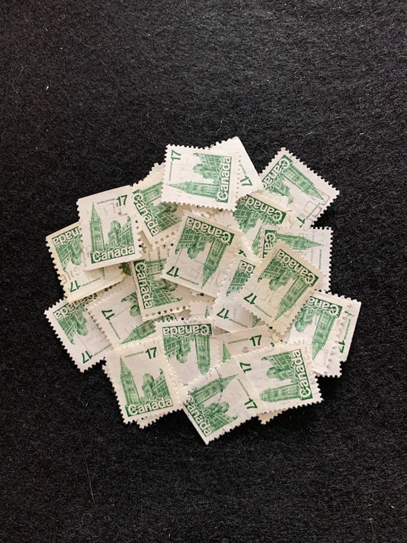 50 Canada Parliament Green, 50 Stamps Lot (T47) - Etsy
