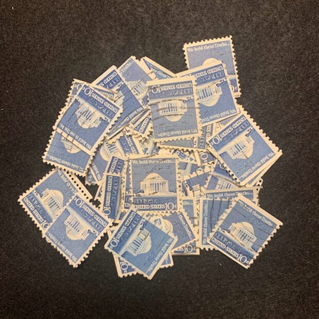 50 USA Stamps, Thomas Jefferson Memorial, 50 Stamps Lot (T55) - Etsy