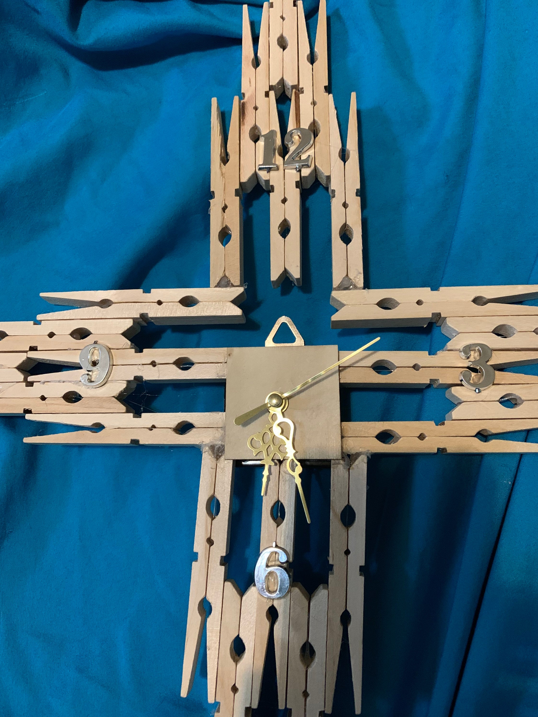 Clothes Pin Clock - Etsy