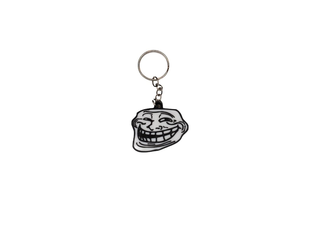 Trollface Keychain - Etsy