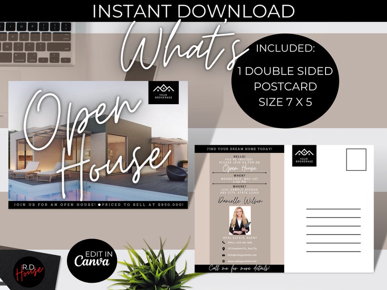 Real Estate Open House Postcards | Open House Invitations | Open House ...