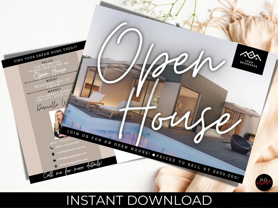 Real Estate Open House Postcards | Open House Invitations | Open House ...