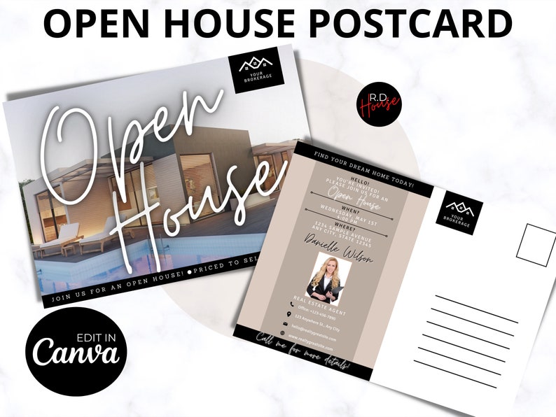 Real Estate Open House Postcards | Open House Invitations | Open House ...