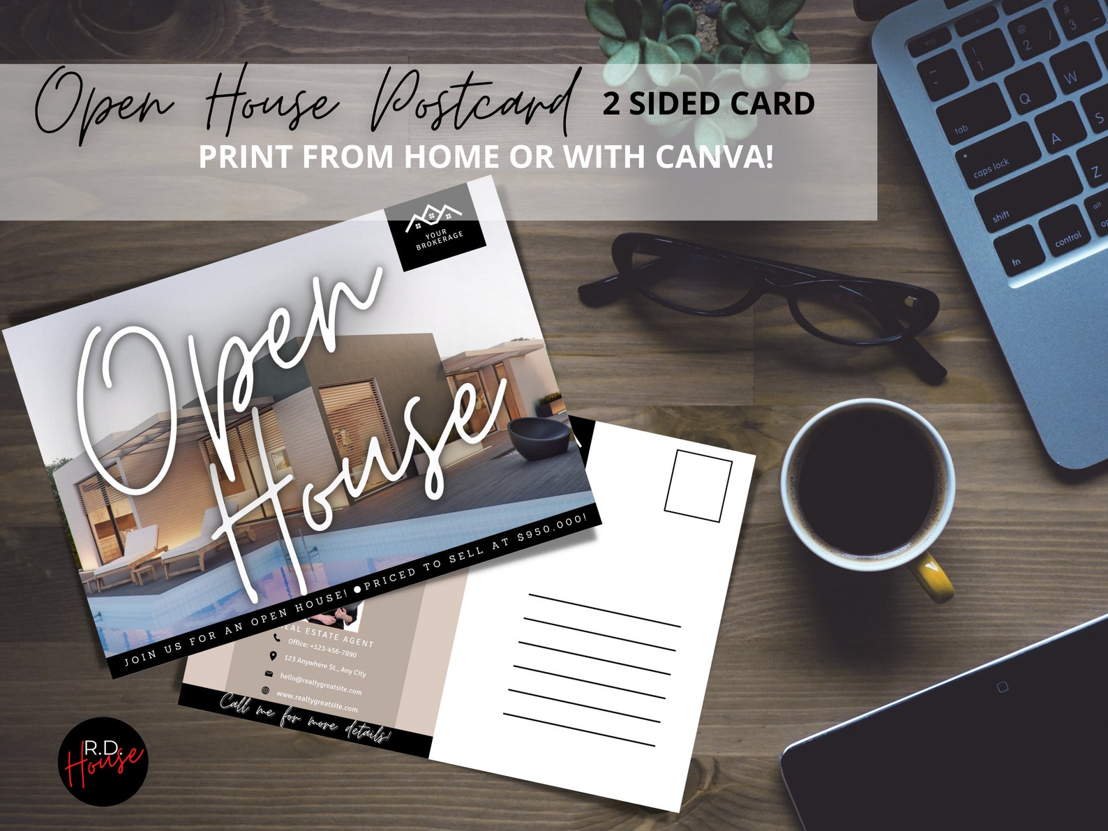 Real Estate Open House Postcards | Open House Invitations | Open House ...