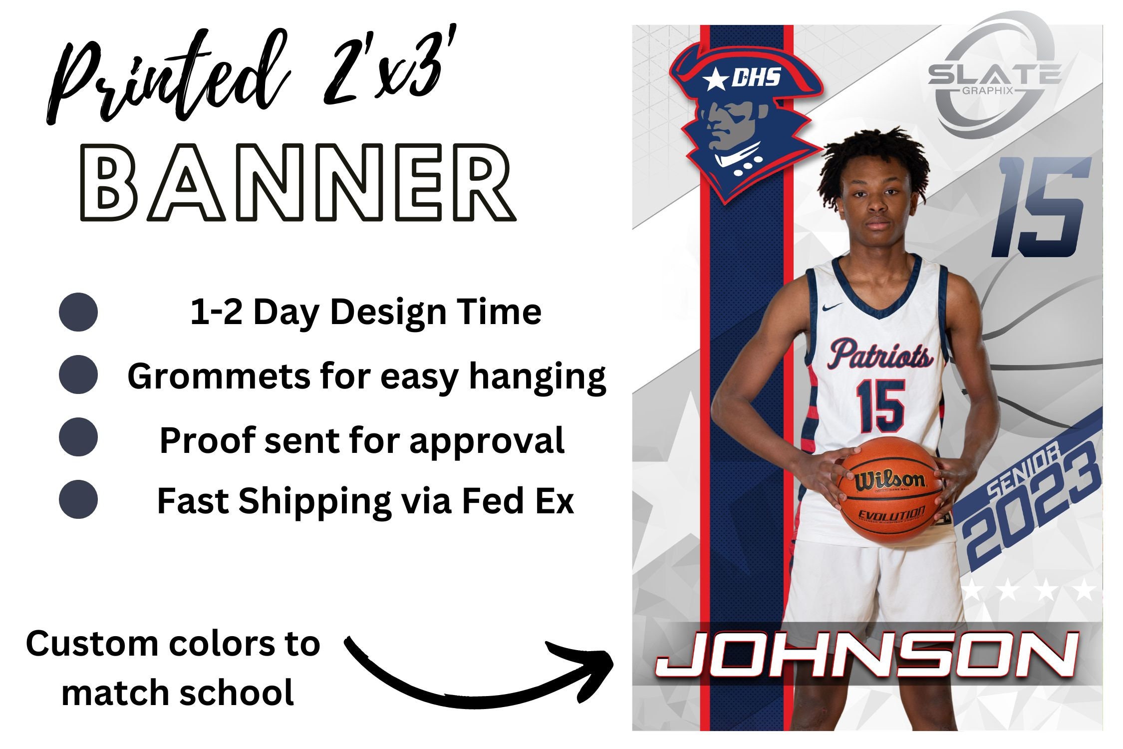 24 X 36 Custom Vinyl Printed Senior Sports Banner, Senior Night ...