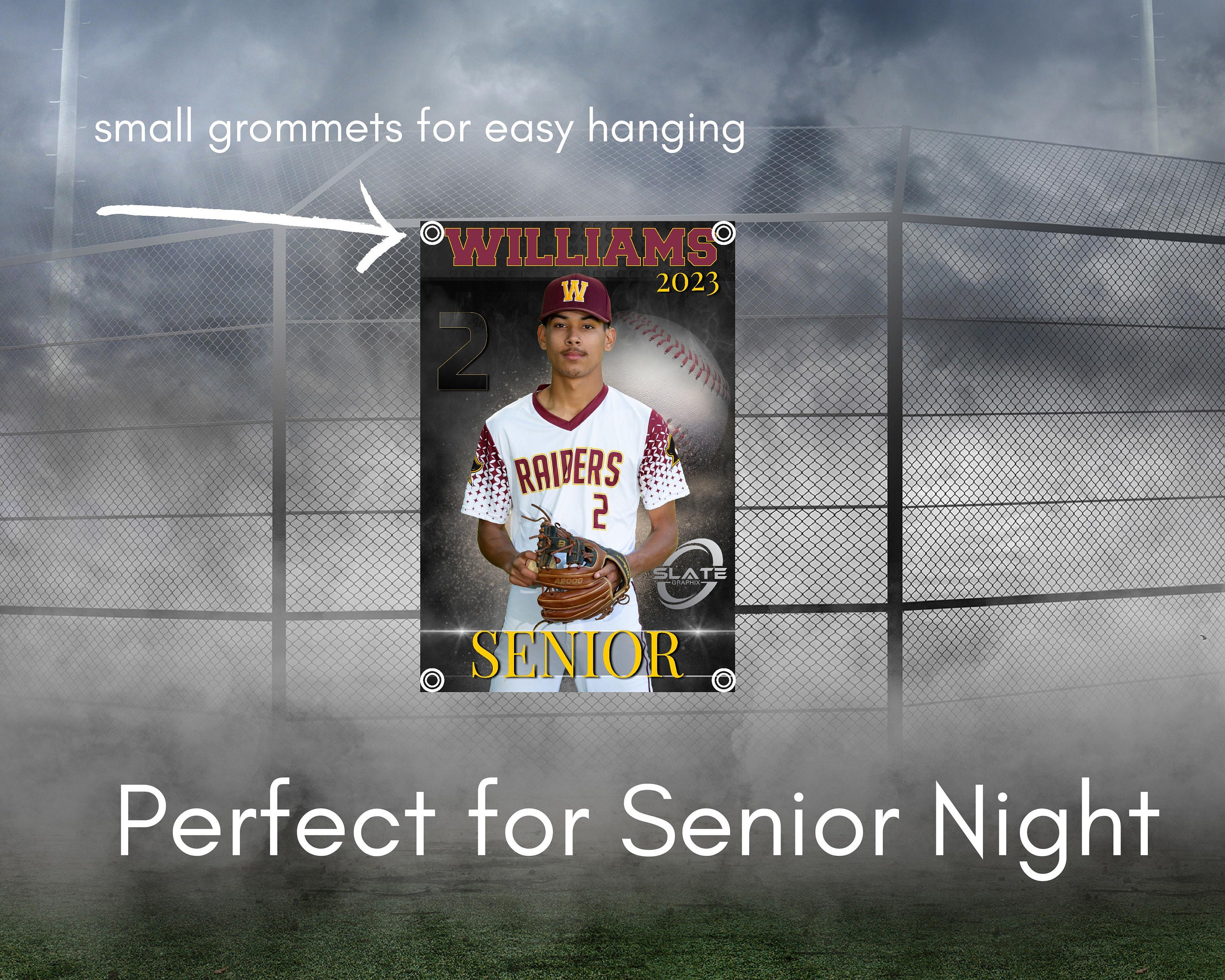 Custom Printed Vinyl Senior Sports Banner, Basketball Banner, Senior ...