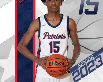 Custom-printed Vinyl Basketball Banner, Weatherproof High School Senior ...