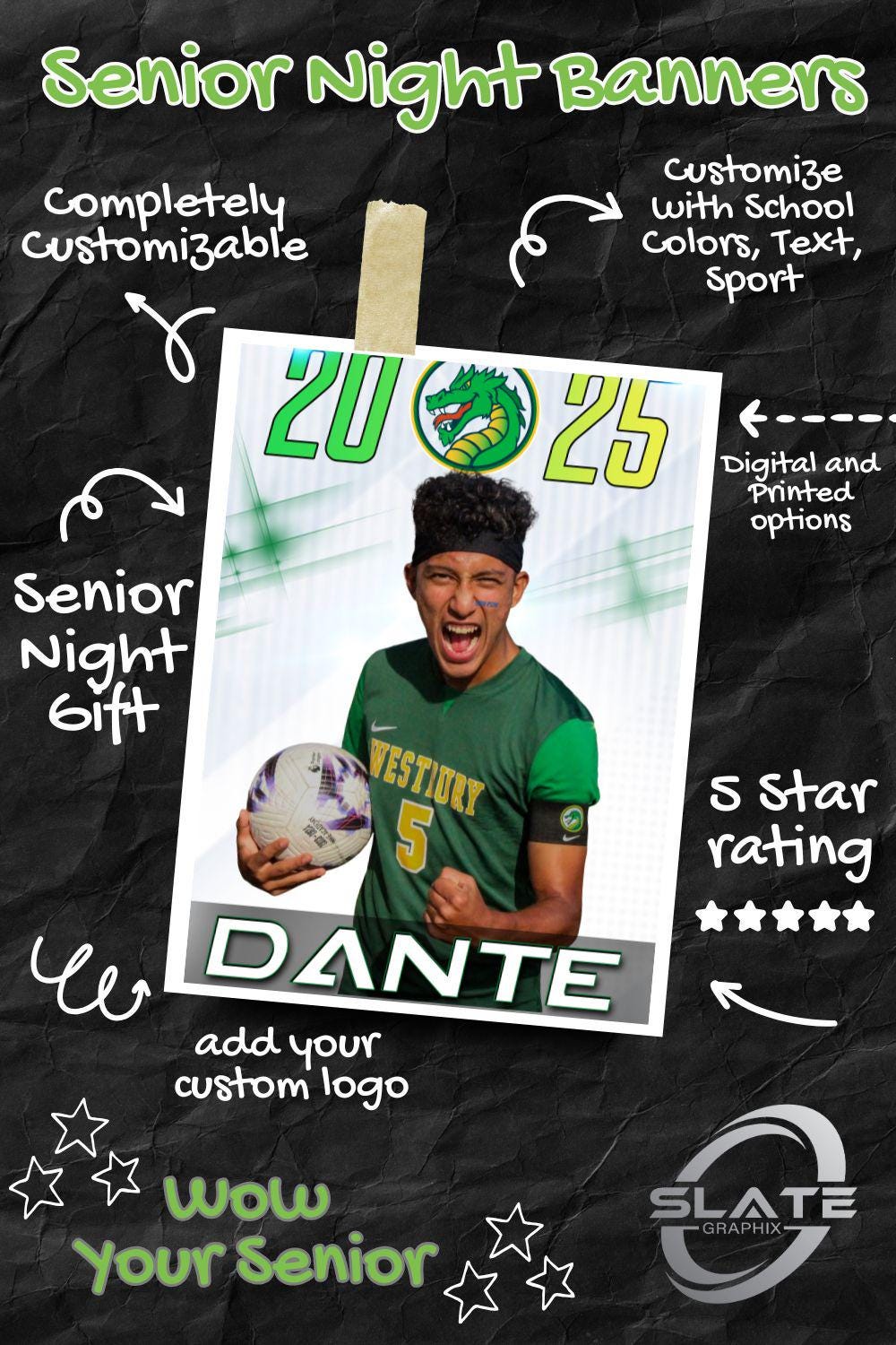Custom Printed Vinyl Senior Sports Banner Soccer Banner Senior Banner ...